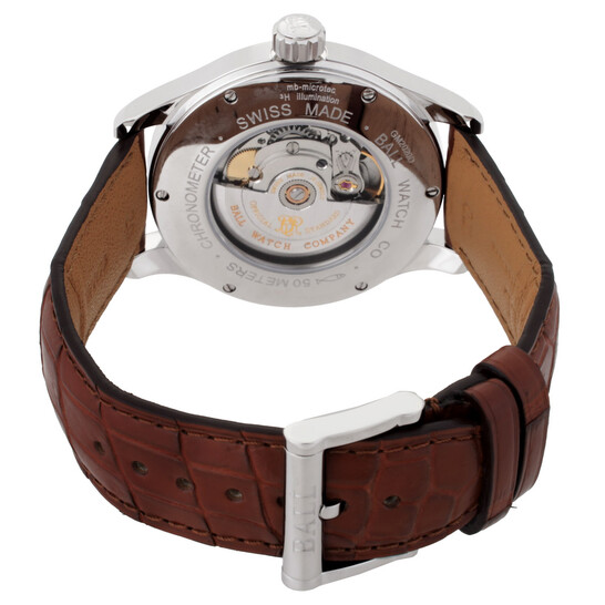 Ball Trainmaster World Time GMT Automatic White Dial Men's Watch ...