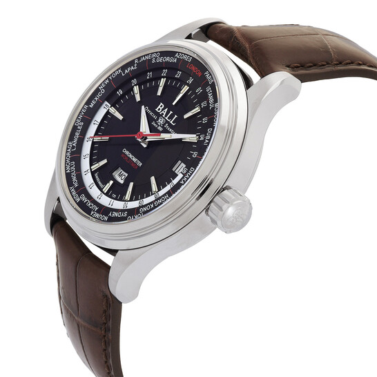 Ball Trainmaster Worldtime Automatic Black Dial Men's Watch Gm2020d ...