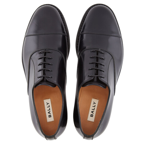 Bally Black Leather Oxford Shoes, Size 5 E US Size 6D MSF0CW-VT006-U901 ...
