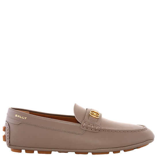 Bally Logo-Plaque Leather Loafers, Brand Size 8 ( US Size 9 ) MSD02V ...