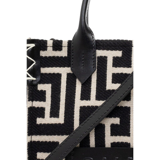 Balmain B Army Monogram Jacquard Small Tote Bag DN1FE818TJDC_GFE ...