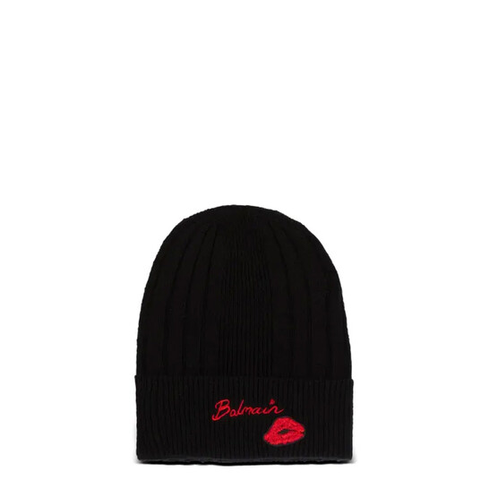 Balmain Logo-Embroidered Beanie DH0XC040KH24- NOIR 3615885453833 ...