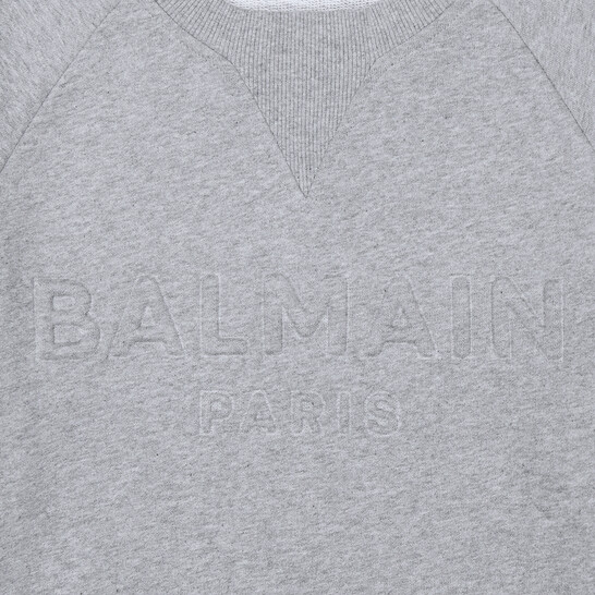 Balmain Paris Embossed Sweatshirt, Size Small YH1JQ005BB20-9UB ...
