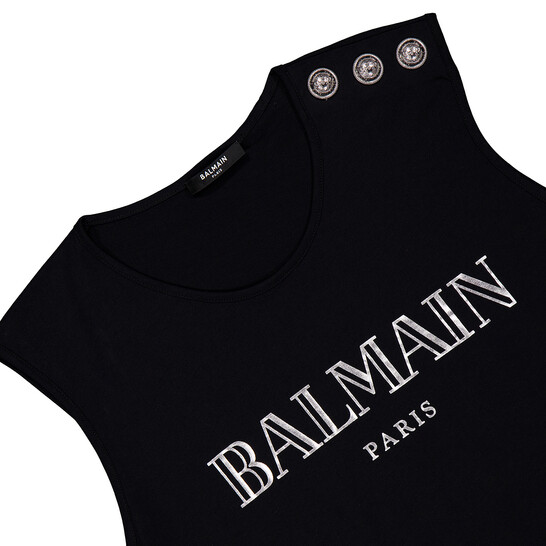 Balmain Womens Metal Button Vest, Size Small UF11000I366-EAC - Clothing ...