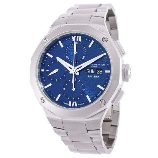 Baume Et Mercier Riviera Chronograph Automatic Blue Dial Men's Watch ...