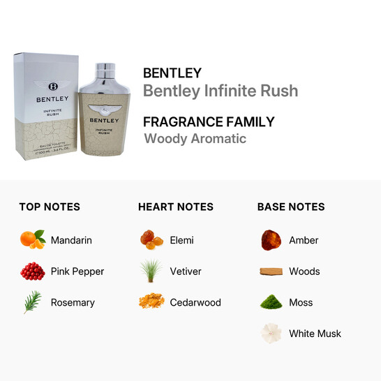 Bentley Infinite Rush by Bentley Fragrances EDT Spray 3.4 oz (100 ml ...