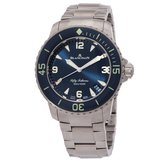 Blancpain Fifty Fathoms Automatic Blue Dial Men's Watch 5010 12B40 98S ...
