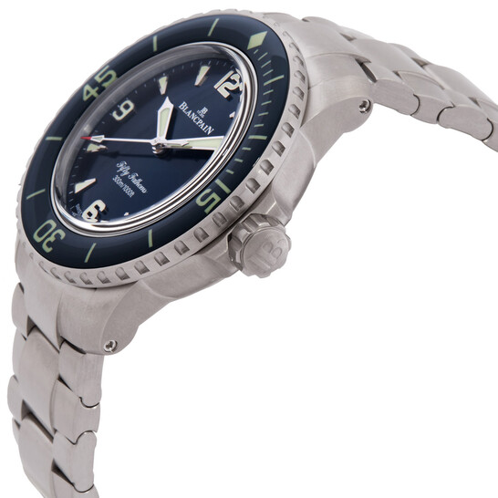 Blancpain Fifty Fathoms Automatic Blue Dial Men's Watch 5010 12B40 98S ...