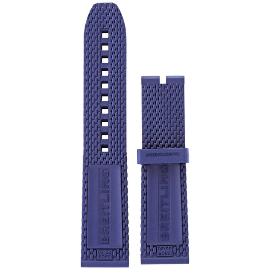 Breitling Blue Mesh Rubber Strap 22mm 280s - Men's - Jomashop