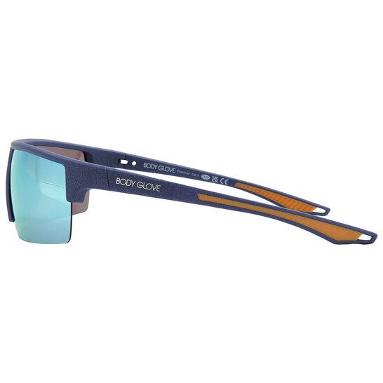Body Glove BG 23 439 Polarized Green Mirror Wrap Men's Sunglasses ...