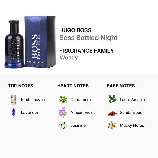 Hugo Boss Boss Bottled Night by Hugo Boss EDT Spray 3.3 oz (m ...