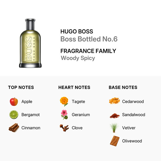 Hugo Boss Boss Bottled No.6 by Hugo Boss EDT Spray 6.7 oz (200 ml) (m ...
