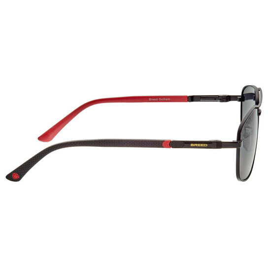 Breed Men's Black Rectangular Sunglasses BSG067C1 840148808669 ...
