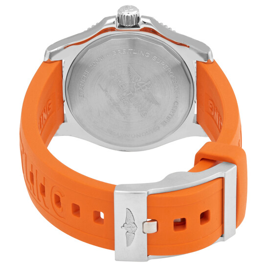 Breitling Superocean 36 Automatic Orange Dial 36 mm Watch A17316D71O1S1 ...