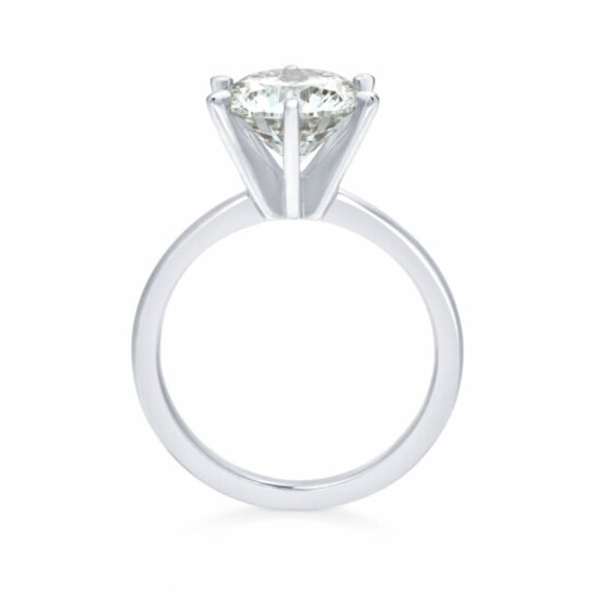 Brilliant Diamond 3 Carat Round Lab Grown Solitaire Diamond Engagement ...