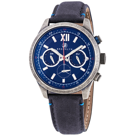 Brooklyn Watch Co. Stuyvesant Quartz Blue Dial Men's Watch BW-8128-SQ ...