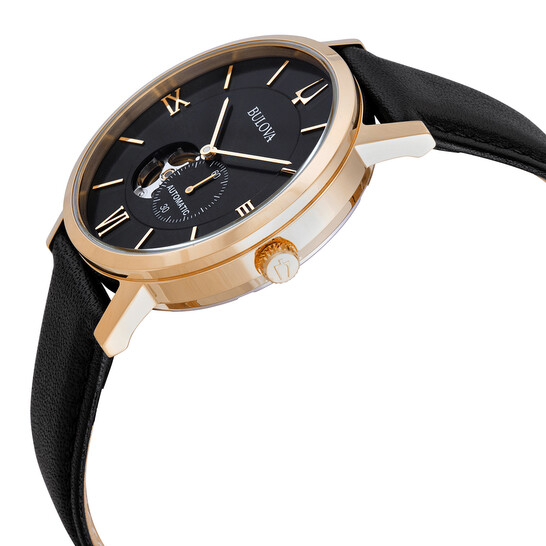 Bulova American Clipper Automatic Black Dial Men's Watch 97A154 ...