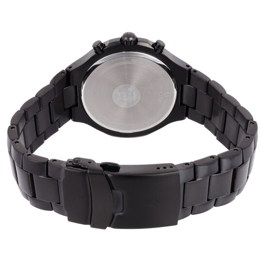 Bulova Chronograph Quartz Crystal Black Dial Men's Watch 98D147 ...