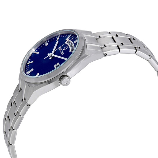 Bulova Classic Blue Dial Stainless Steel Men's Watch 96C125 ...