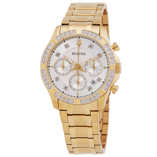 Bulova Classic Chronograph Quartz Crystal Silver Dial Men's Watch ...