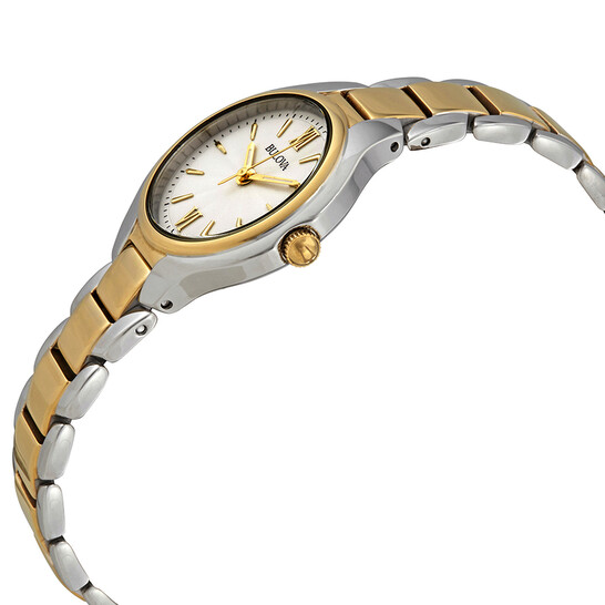 Bulova Classic Silver White Dial Two-tone Ladies Watch 98L217 ...