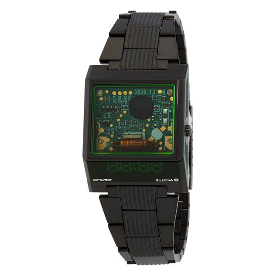 Bulova Computron D-Cave Special Edition Quartz Digital Green Dial Men's ...