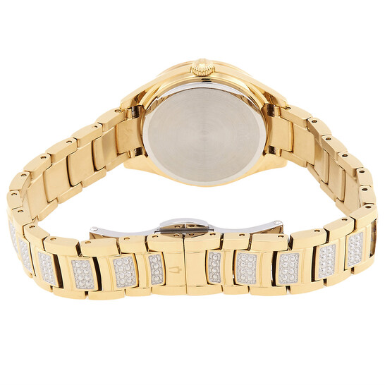 Bulova Crystal Quartz White Dial Ladies Watch 98L306 042429592803 ...