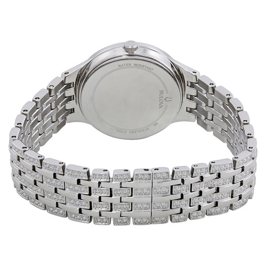 Bulova Crystal Silver Dial Ladies Watch 96L243 042429548442 - Watches ...