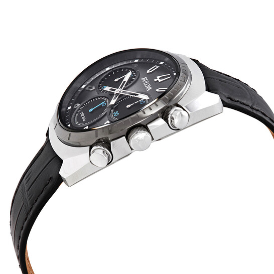 Bulova Curv Chronograph Dark Grey Dial Men's Watch 98A155 042429541344 ...
