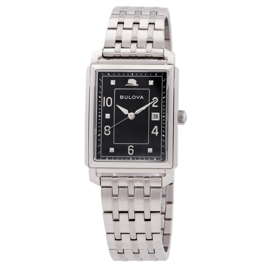 Bulova Frank Sinatra The Very Thought Of You Quartz Black Dial Watch ...
