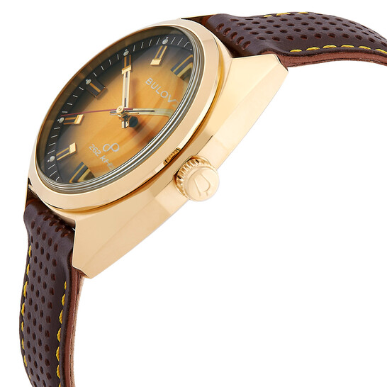 Bulova Jet Star Quartz Gold Dial Men's Watch 97B214 042429594180 ...