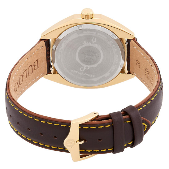 Bulova Jet Star Quartz Gold Dial Men's Watch 97B214 042429594180 ...