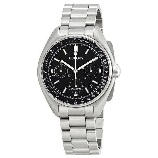 Bulova Lunar Pilot Chronograph Black Dial Men's Watch 96B258 ...