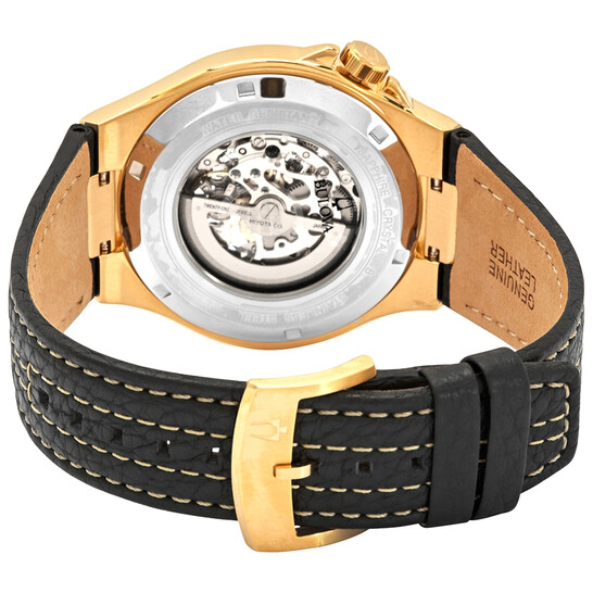 Bulova Maquina Automatic Men's Leather Watch 97A148 042429570719 ...