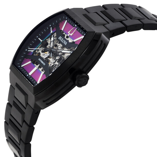 Bulova Maquina Automatic Rainbow Semi-Skeleton Dial Men's Watch 98A320 ...