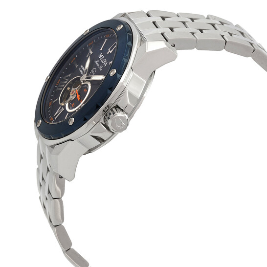 Bulova Marine Star Automatic Blue Dial Men's Watch 98A302 042429592667 ...
