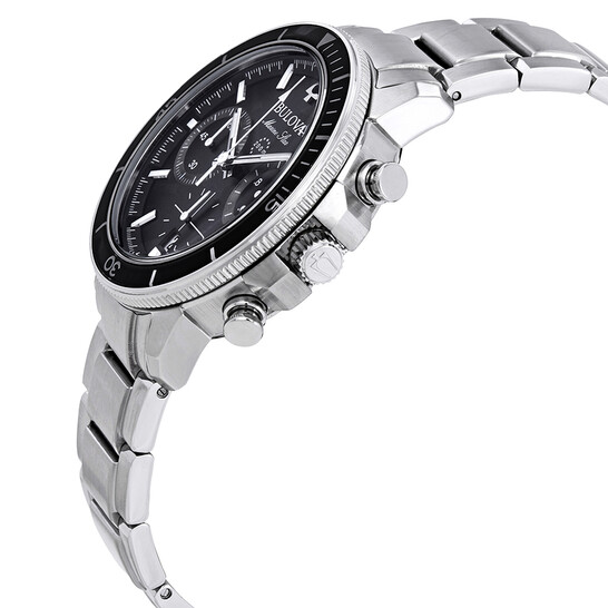 Bulova Marine Star Chronograph Black Dial Men's Watch 96B272 ...