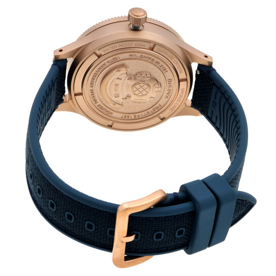Bulova Mil Ships 150th Anniversary Special Edition Automatic Blue Dial ...