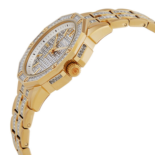 Bulova Octava Quartz Crystal Silver Dial Ladies Watch 98L302 ...