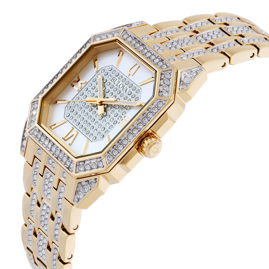 Bulova Octava Quartz Crystal Silver Dial Men's Watch 98A295 ...