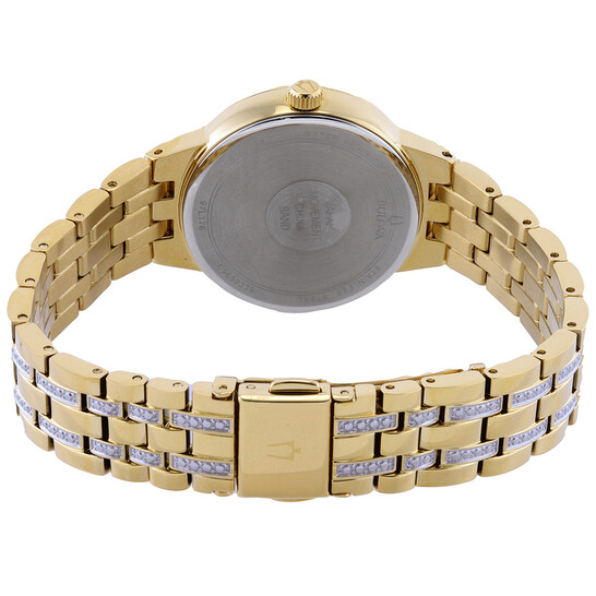 Bulova Phantom Quartz Crystal Champagne Dial Ladies Watch 97L176 ...