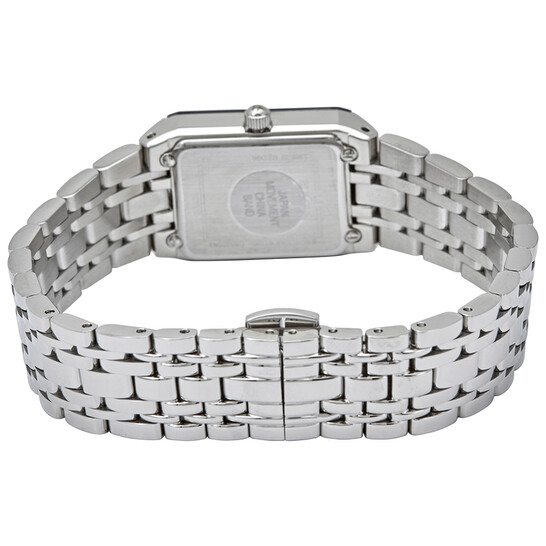 Bulova Quadra Diamond Black Dial Ladies Watch 96P202 042429566781 ...