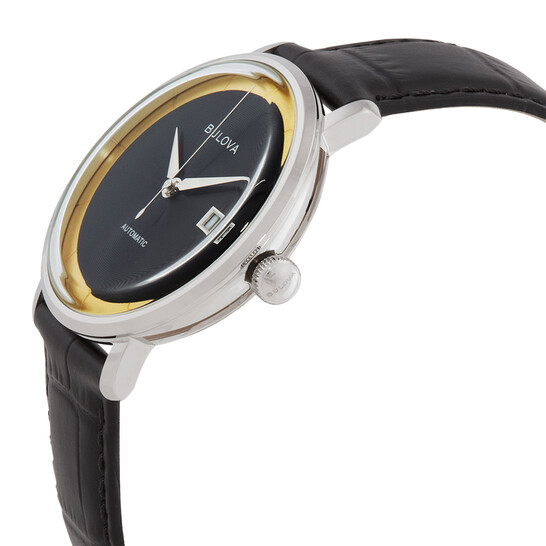 Bulova Rat Pack Automatic Black Dial Men's Watch 96B406 042429594227 ...