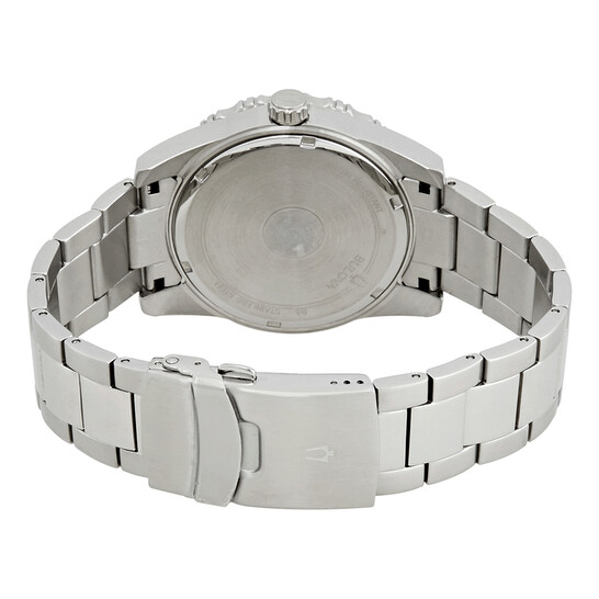 Bulova Sport Black Dial Stainless Steel Men's Watch 98A195 042429553620 ...