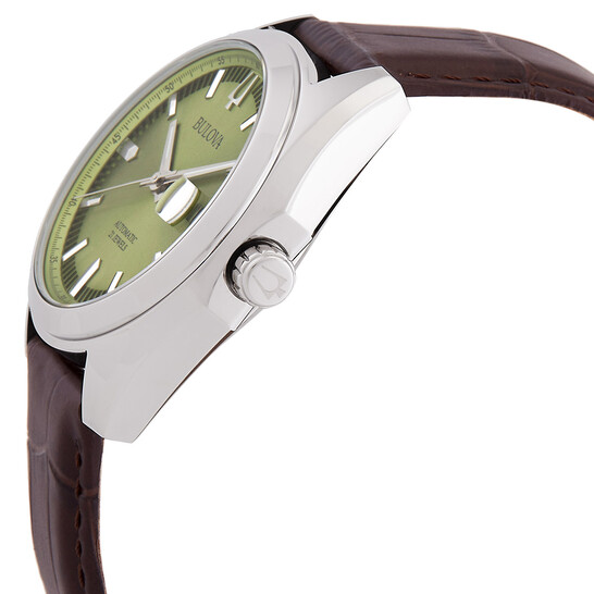 Bulova Surveyor Automatic Green Dial Ladies Watch 96B427 042429597563 ...