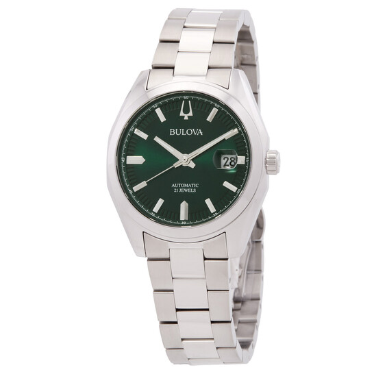 Bulova Surveyor Automatic Green Dial Men's Watch 96B429 - Watches, Surveyor - Jomashop