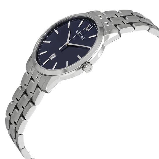 Bulova Sutton Quartz Blue Dial Men's Watch 96B338 042429581135 ...