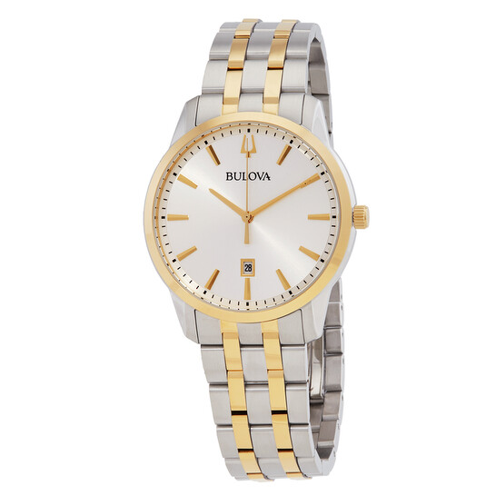 Bulova Sutton Quartz Silver Dial Men's Watch 98B385 7613077589410 ...
