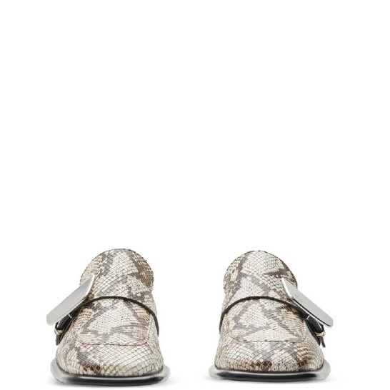 Burberry All-Over Python Print Leather Loafers, Brand Size 40 (US Size ...