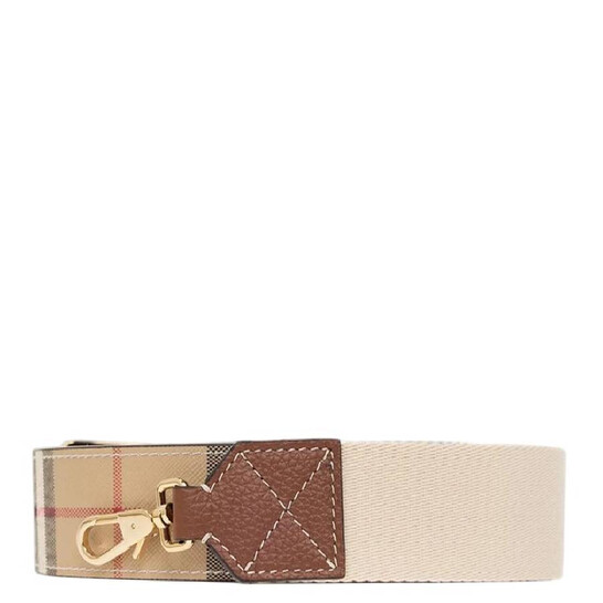 Burberry Check Logo Panelled Bag Strap 8062319 5045700497144 - Handbags ...